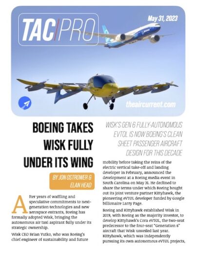 Boeing takes Wisk fully under its wing - The Air Current