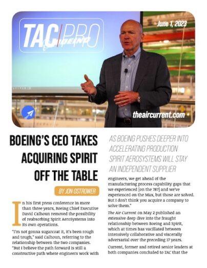 Boeing’s CEO nixes the idea of acquiring Spirit AeroSystems - The Air ...