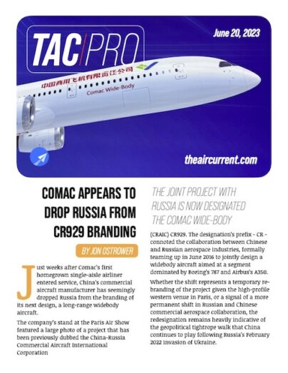 Comac drops Russia from CR929 program - The Air Current